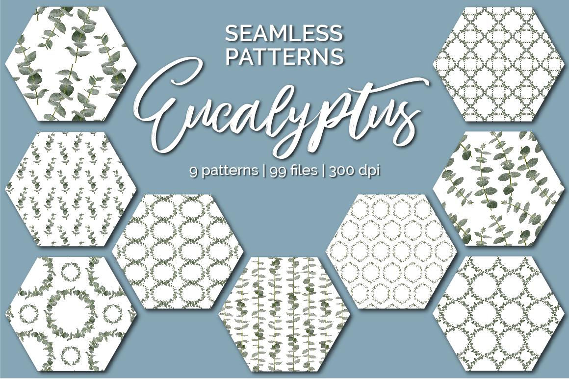Eucalyptus – Seamless Patterns