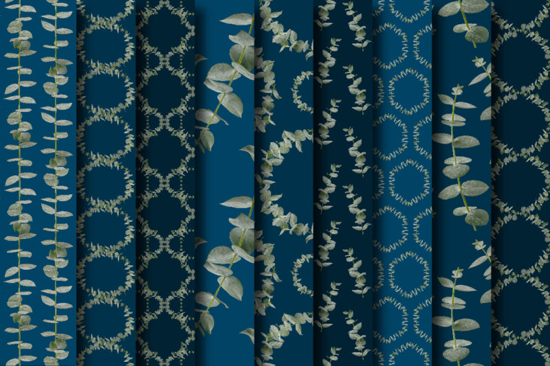 Eucalyptus – Seamless Patterns